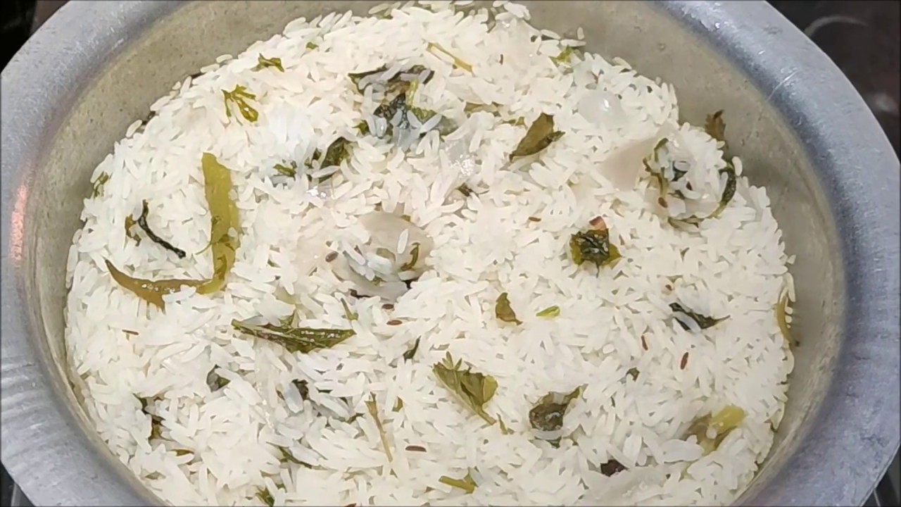 Simple Plain Biryani Recipe - For Chicken And Mutton Curry | Plain ...