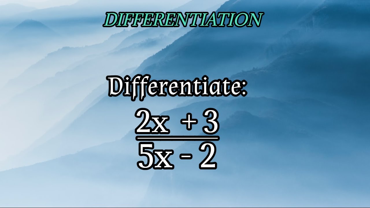 Differentiate 2x 3 5x 2 differentiation YouTube differentiate-2x-3-5x-2-differentiation-youtube