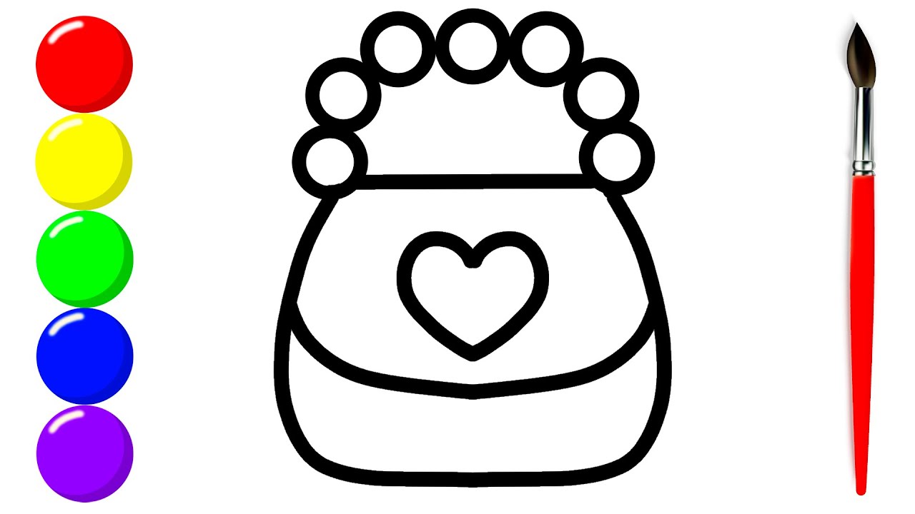 Learn to draw a bag | Drawing step by step together - Draw Easy - YouTube
