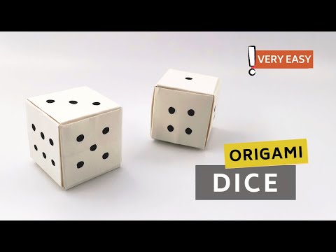 Kağıttan Zar Yapımı Adım Adım Origami Zar (ÇOK KOLAY - YAPIŞTIRICI YOK)