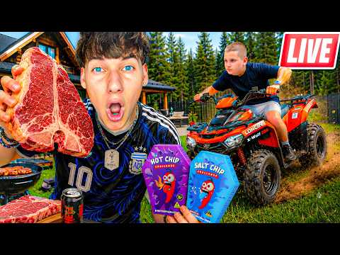 Steak Sütögetés + Bemegyünk Az Erdőbe + Hot Chip, Salt Chip! 🤯 (Noel IRL Stream)