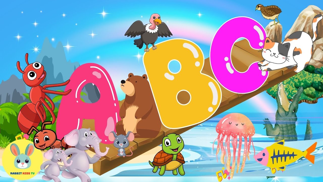 Animal ABC Song | Nursery Rhymes | Rabbit Kids TV - YouTube