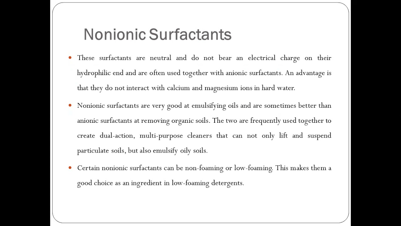 non-ionic detergent | soaps and detergents | Applied Chemistry | 11-05 ...