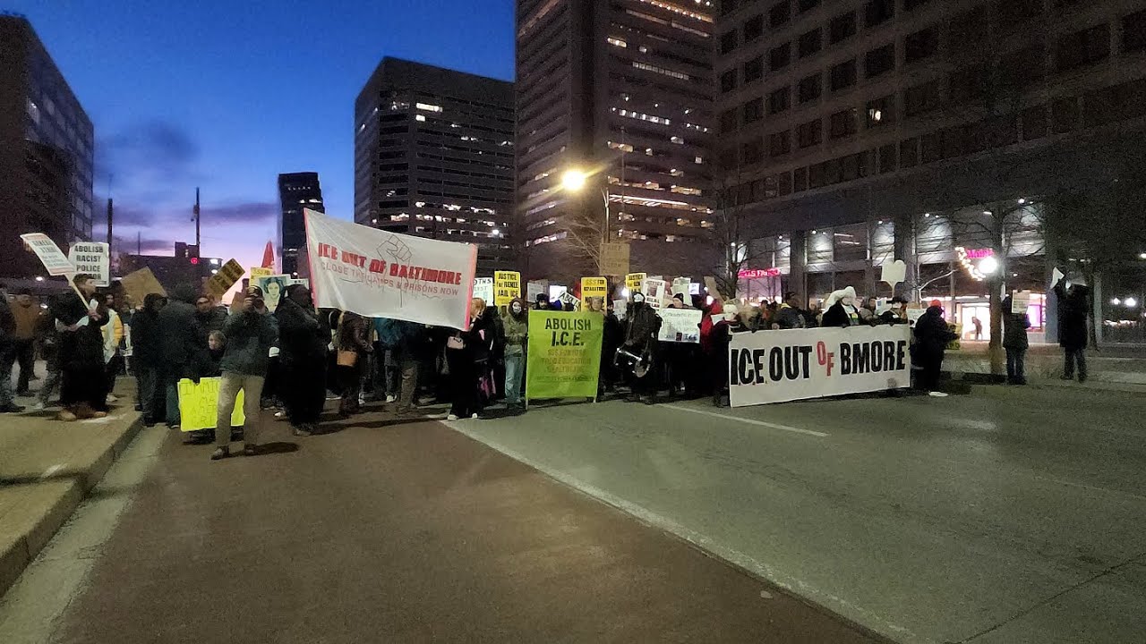 "ICE Out" Minneapolis Solidarity Protest in Baltimore - YouTube