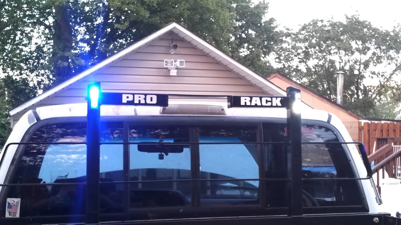 Truck Pro rack with strobes - YouTube