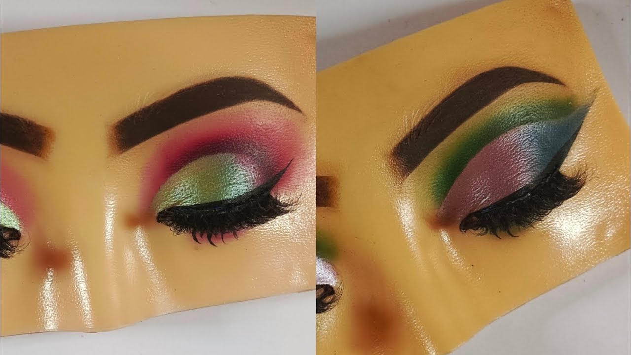 2 Amazing Eye Makeup Tutorial On Practice Board lll Easy Eye Makeup ...