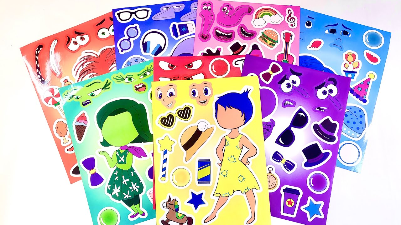 [sticker asmr] 🔮Inside Out 2 sticker book with anger,envy,bingbong ...