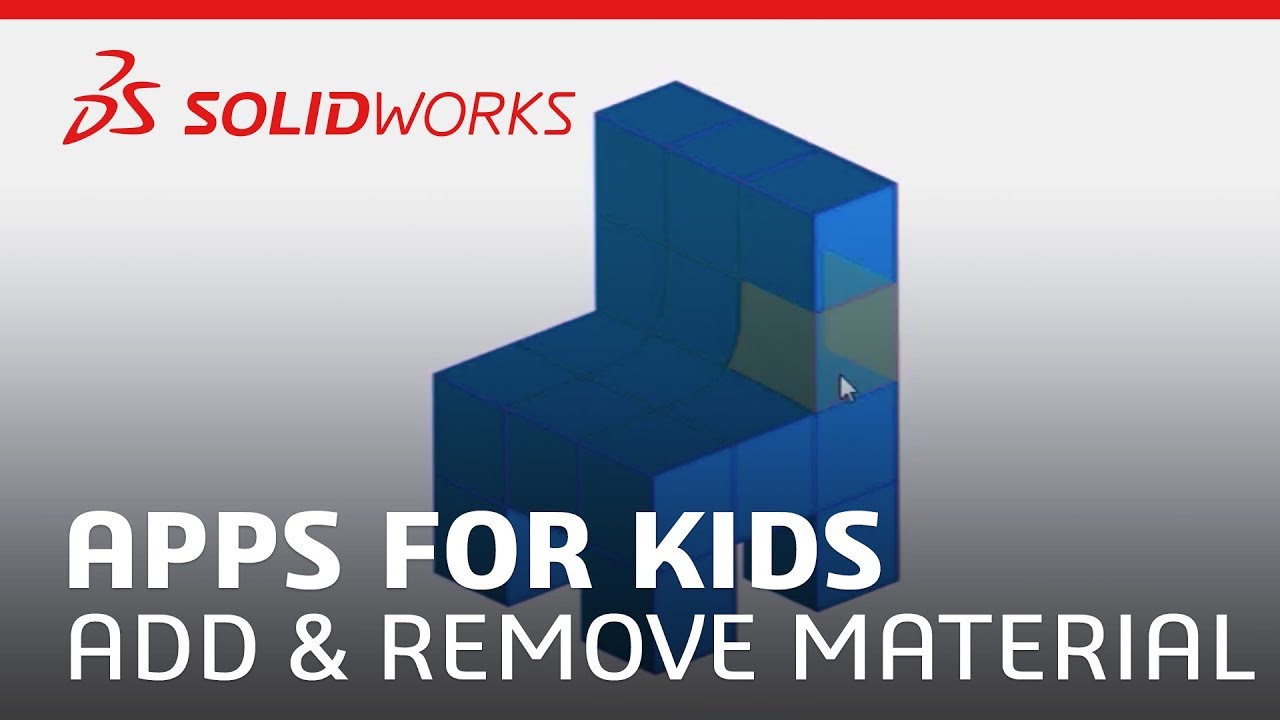 Apps for Kids - Add and Remove Material - SOLIDWORKS - YouTube