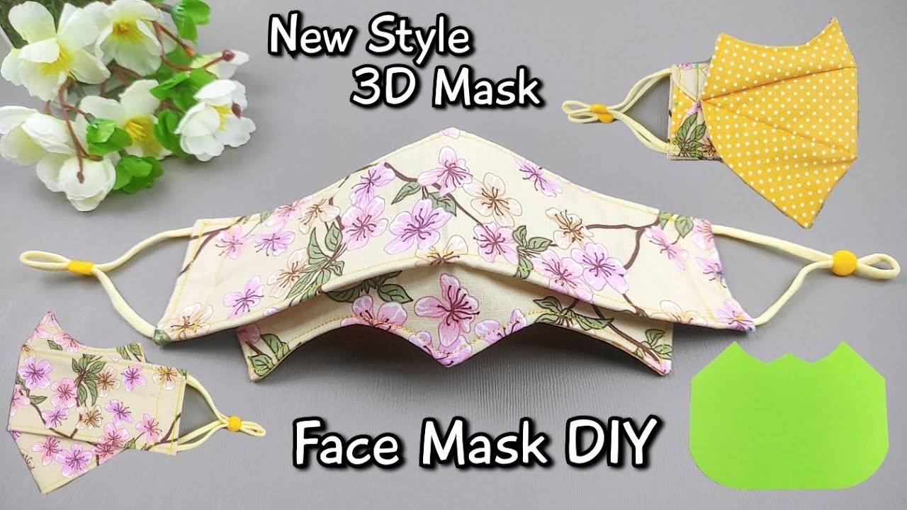 NEW STYLE 🔥3D Fabric Mask | Easy face mask sewing | Breathable mask ...