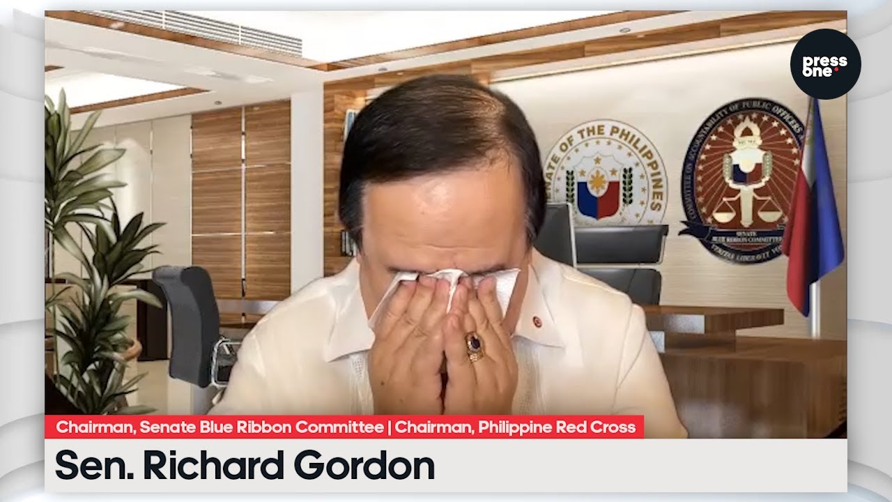 Sen. Richard Gordon, naging emosyonal sa kaniyang mensahe sa mga ...
