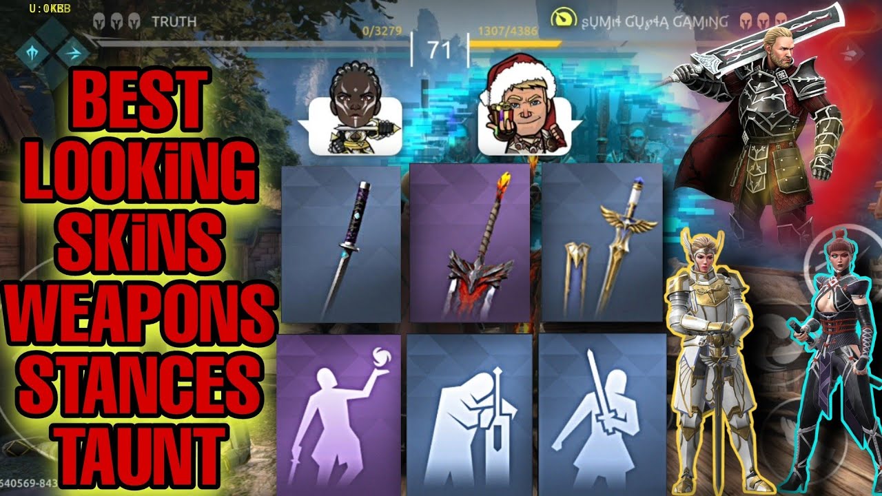 Shadow Fight Arena - Best Skins, Weapon, Stances, Victory Poses, Taunts ...