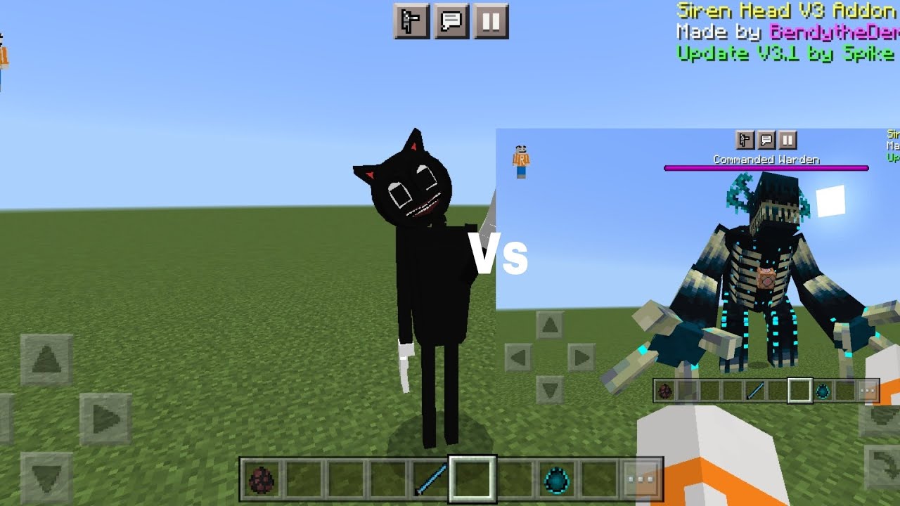 Cartoon Cat Vs Commanded Warden (Epic Minecraft Fight) - YouTube