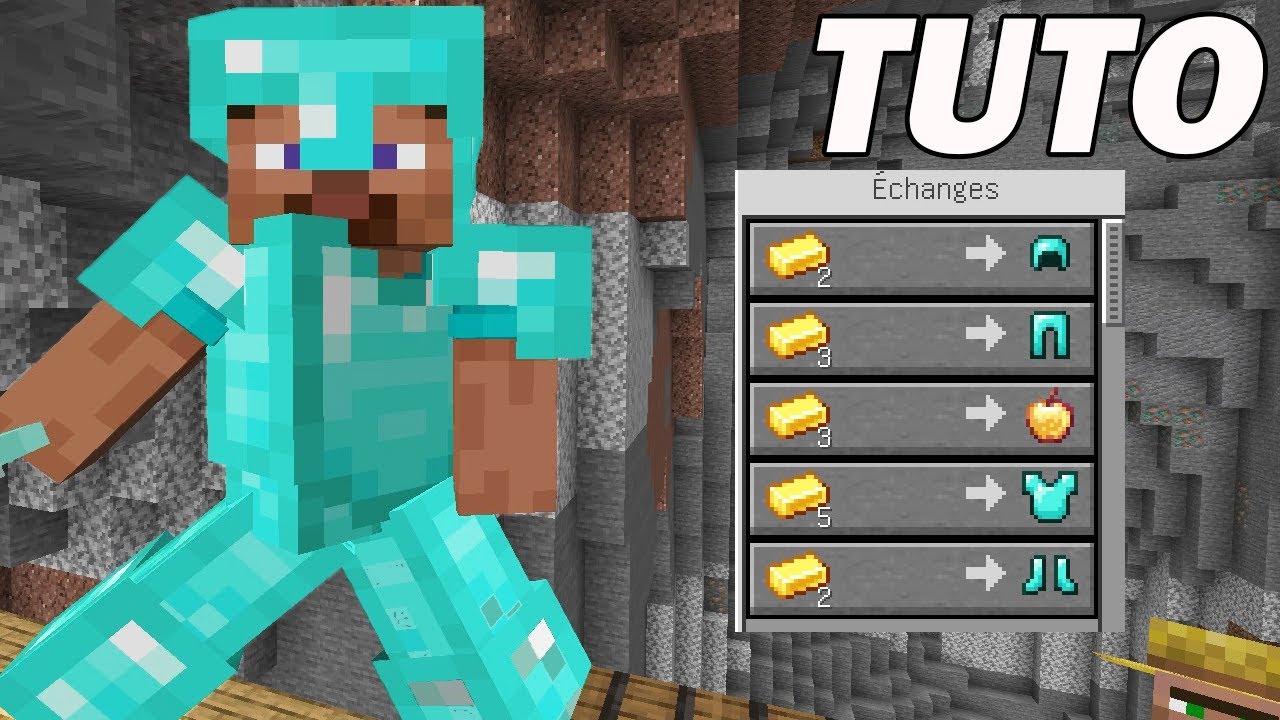 Créer facilement son PNJ/ Villageois personnalisé sur Minecraft - YouTube