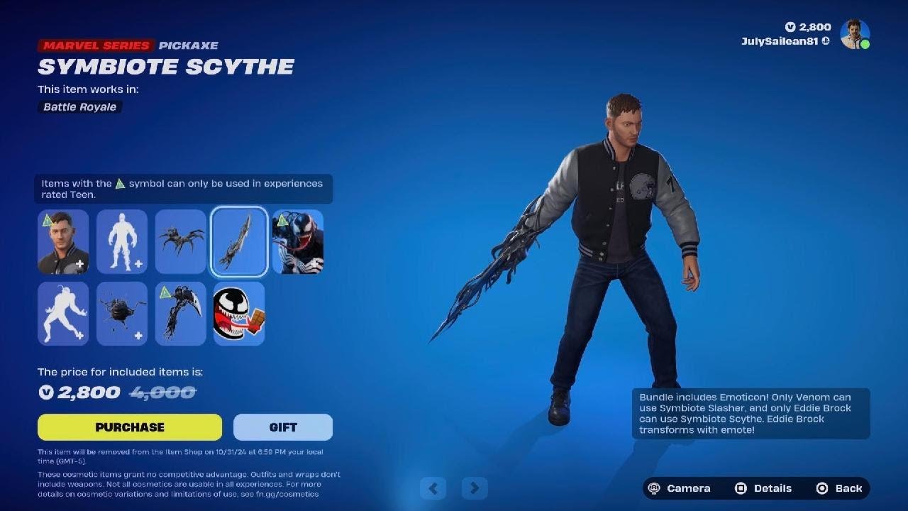 I Got Eddie Brocks Venom In Fortnite Youtube