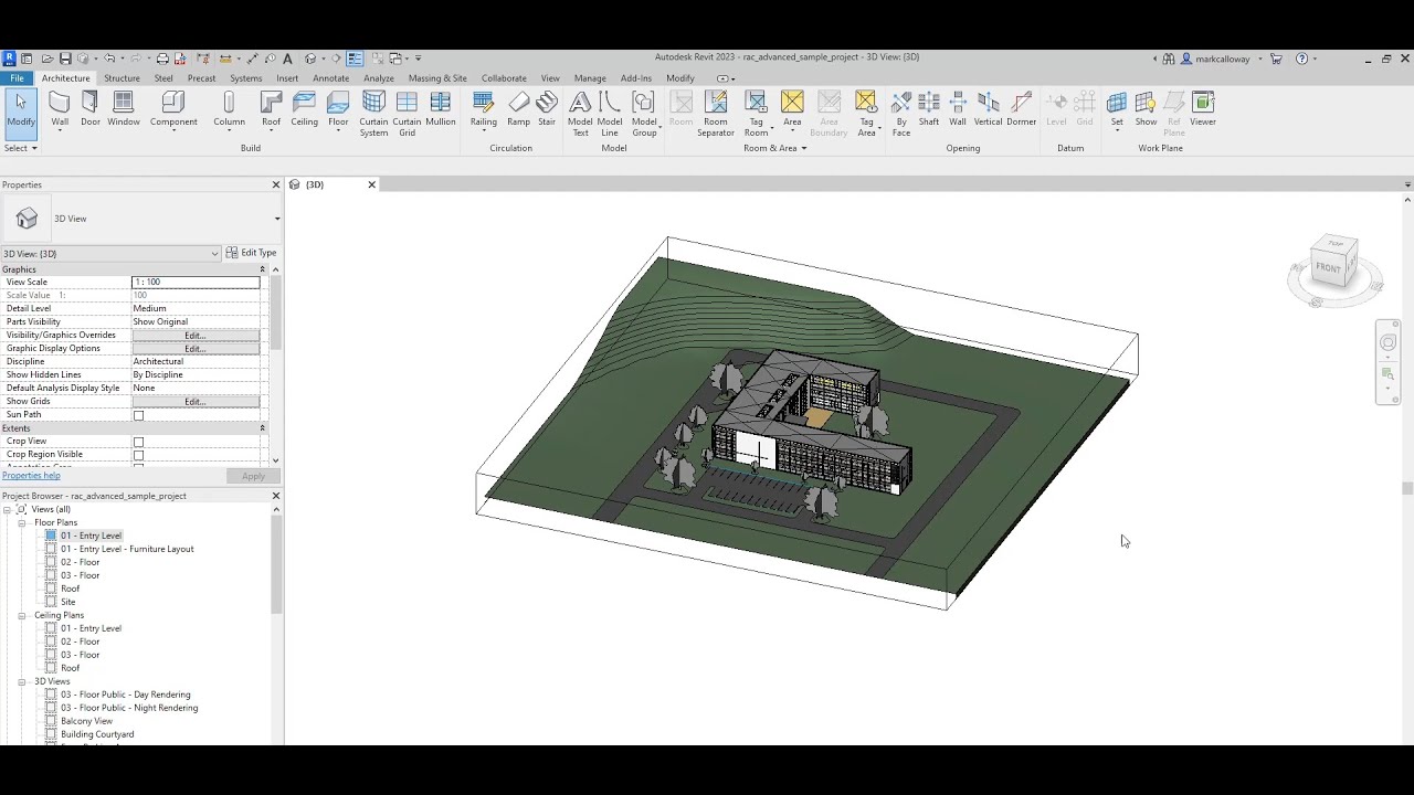 Revit 3D View Section Box - YouTube