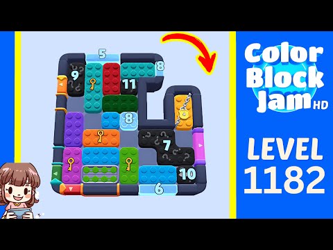 Color Block Jam Level 1182 Solution Walkthrough