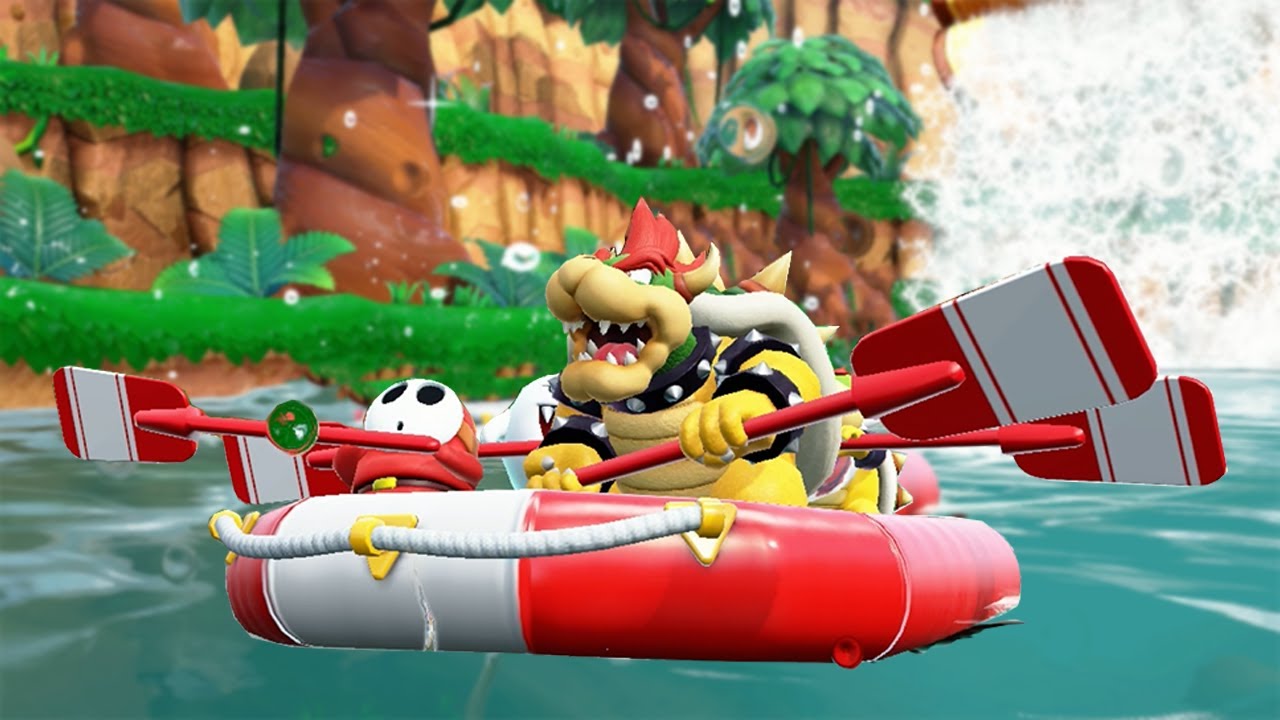 Super Mario Party - Boss River Survival - Bowser and Bowser Jr vs Boo ...
