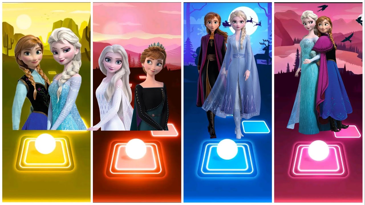 ANNA DANCIN 🆚 ELSA MONEY 🆚 LISA ENMEY 🆚 FAMILY TILES HOP GAMING WHO IS ...