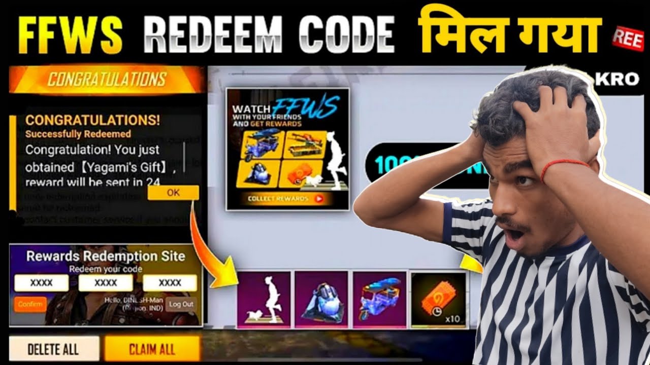 FREE FIRE LIVE REDEEM CODE TODAY 25 NOVEMBER | TODAY NEW REDEEM CODE ...