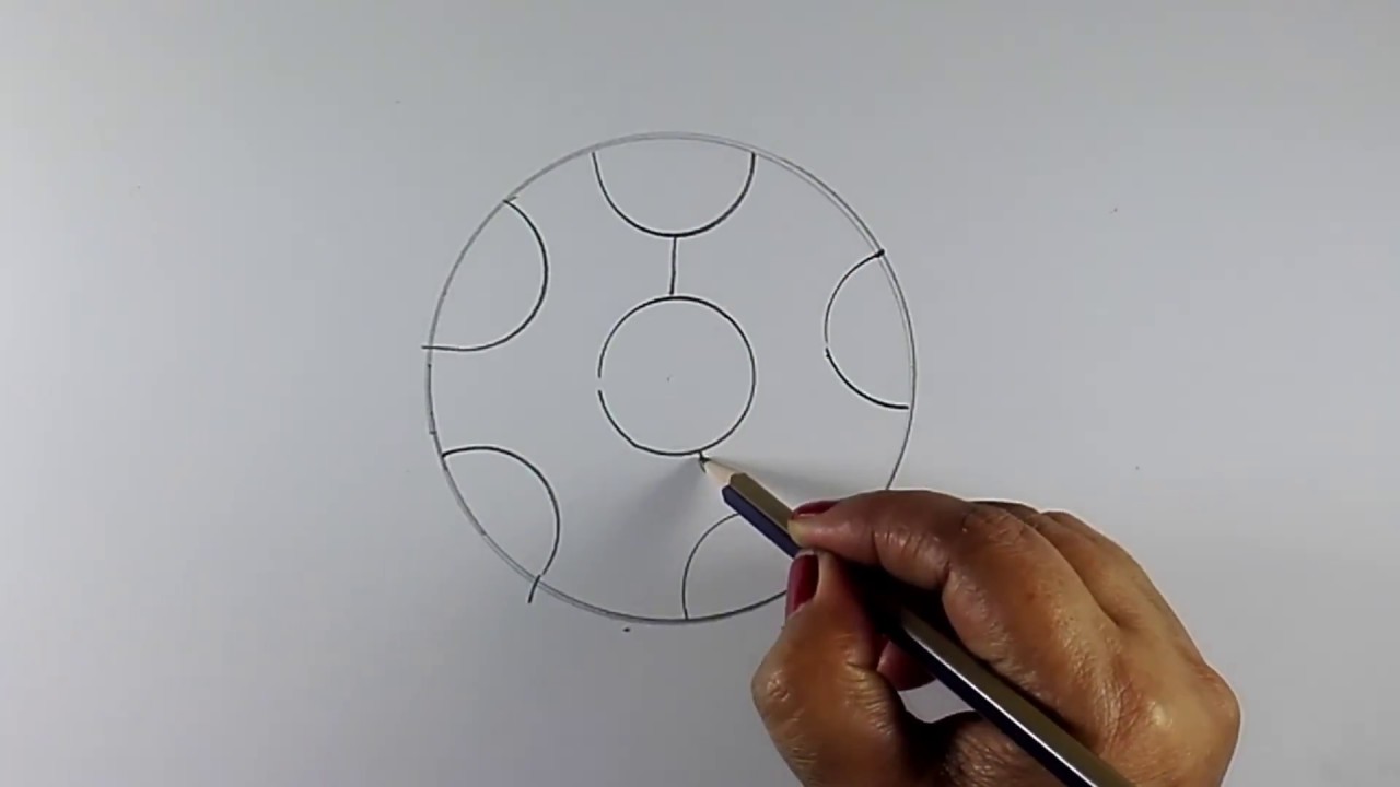 How to draw a football step by step (very easy) - YouTube