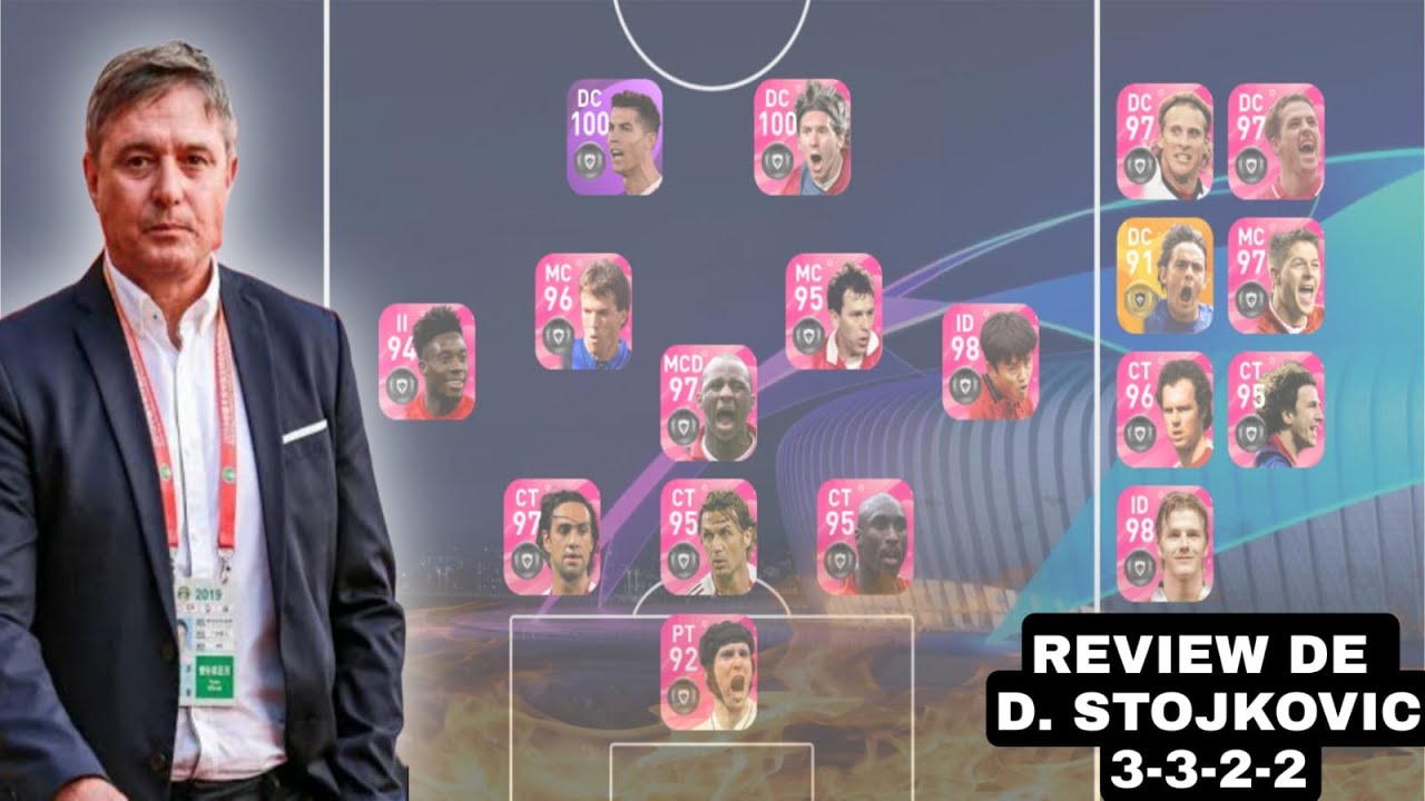 D. STOJKOVIC 3-3-2-2 DT / MANAGER /ENTRENADOR REVIEW PES Mobile 2021 ...