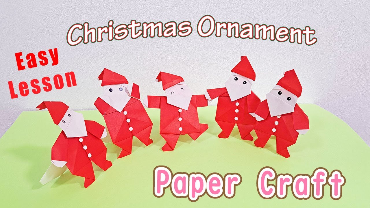 Easy 3D Santa Claus Paper Craft Tutorial | DIY Christmas Home ...