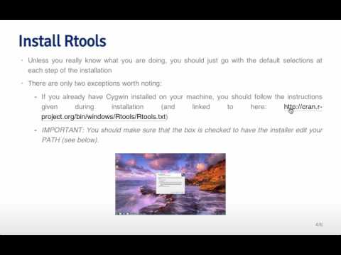 Installing Rtools - YouTube