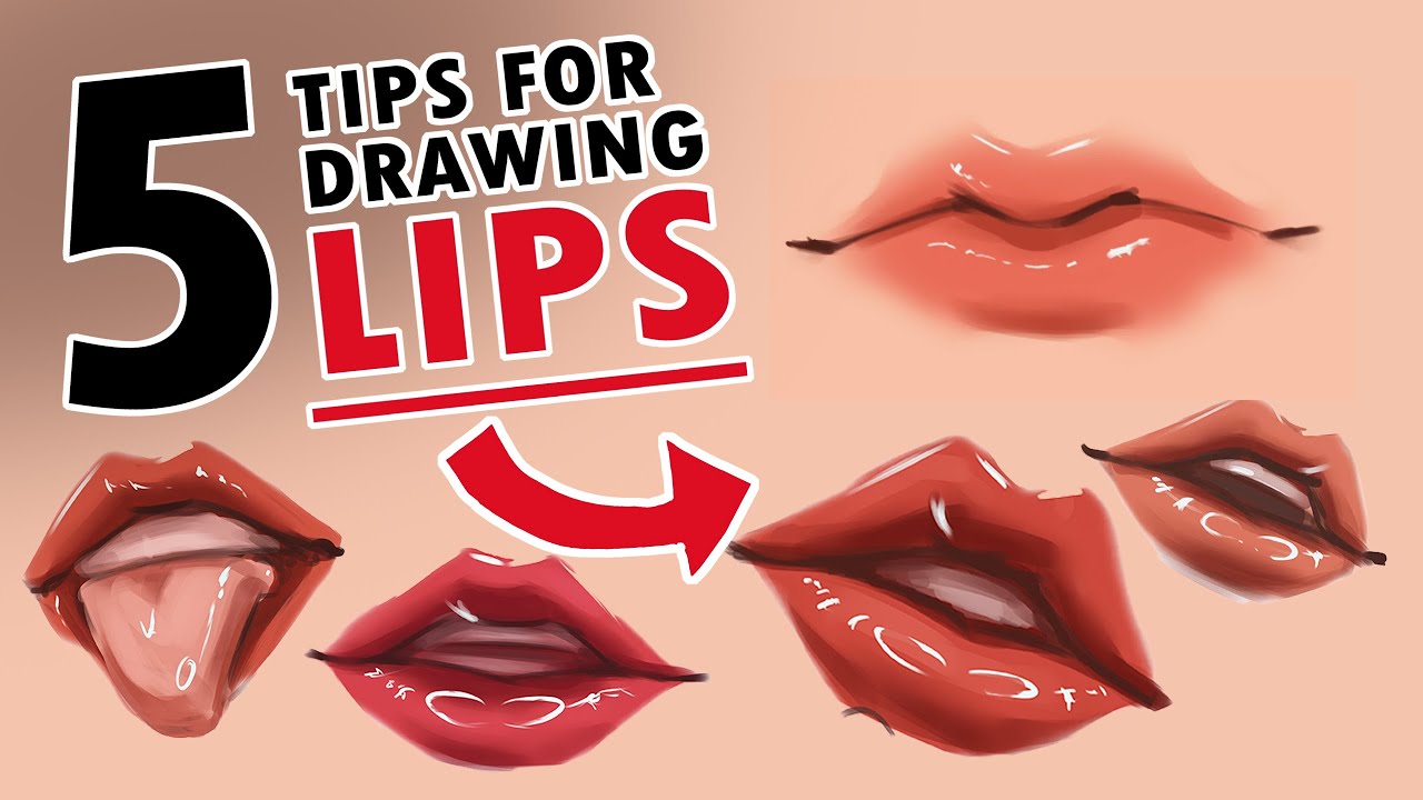 5 Tips for Drawing Lips [ Guide for Beginners ] - YouTube