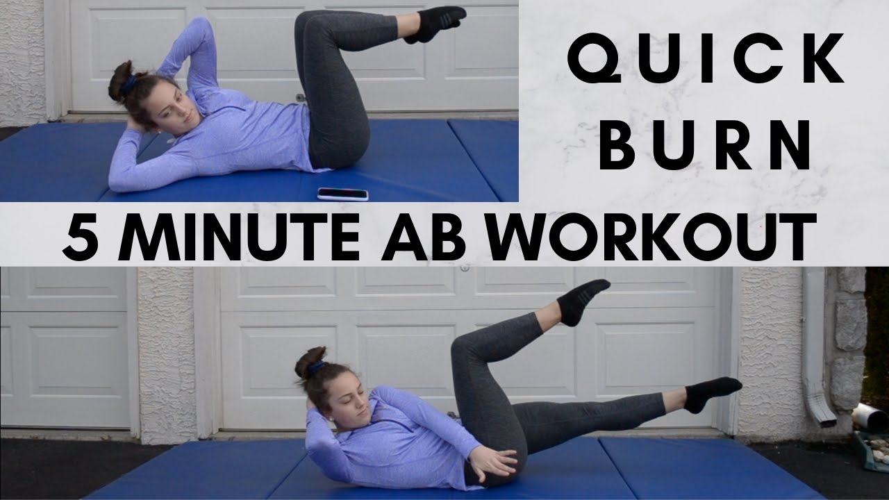 5 MINUTE AB WORKOUT! - YouTube