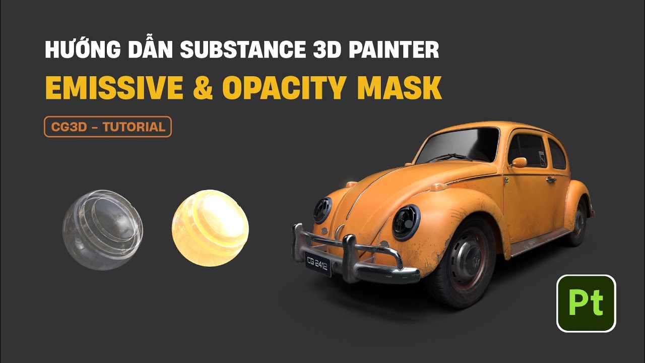 Tự học Substance 3D Painter | Part 03 | Emissive & Opacity Mask | CG3D ...