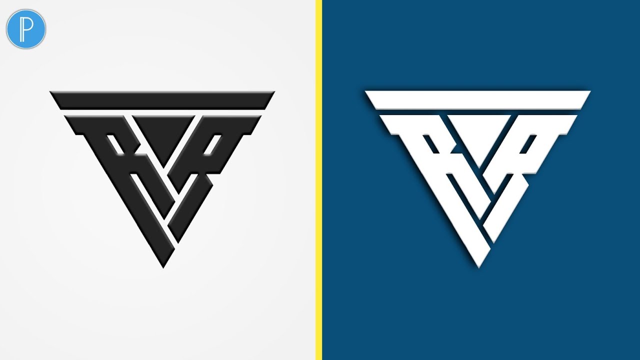 Cara Membuat logo monogram Inisial RR keren || Pixellab Tutorial - YouTube
