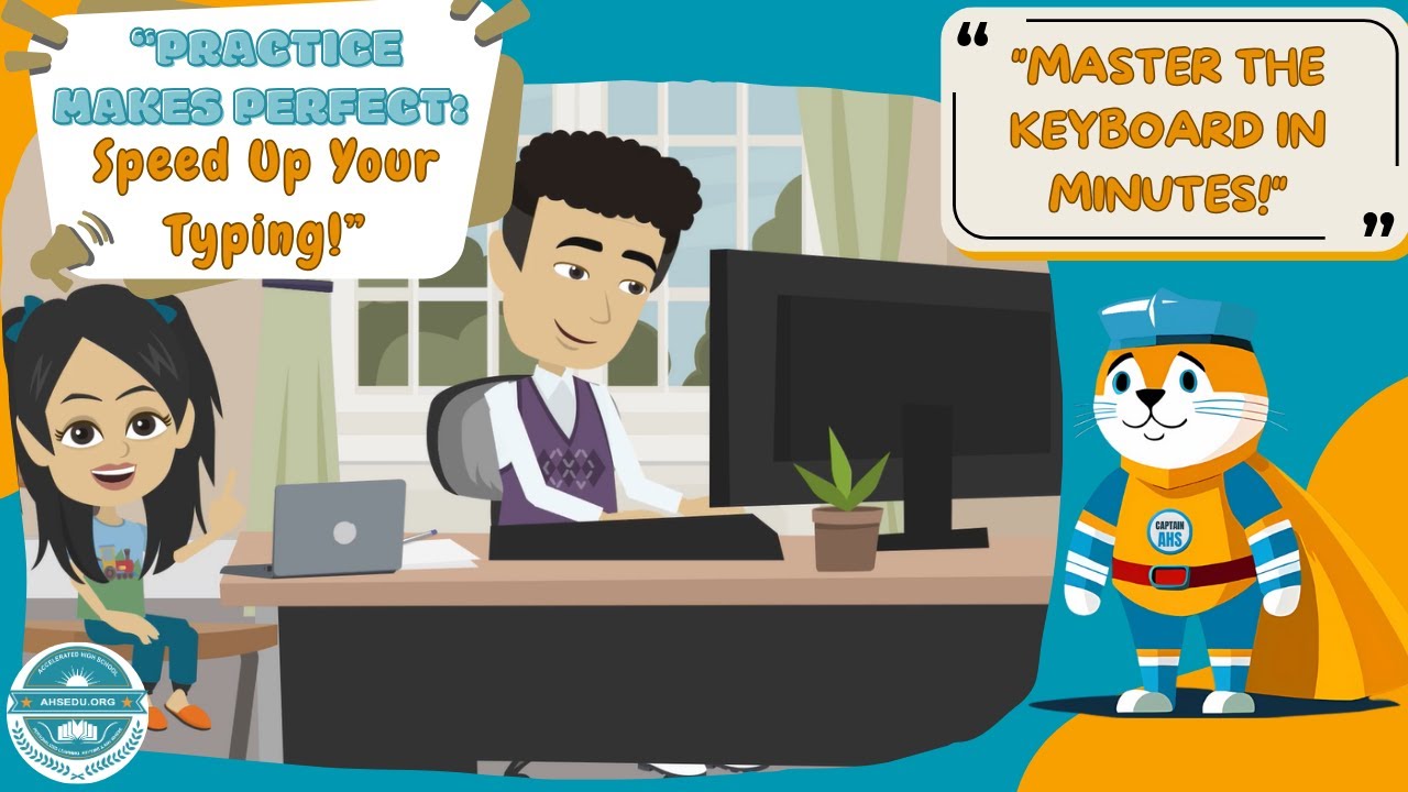 Layout of the keyboard and practice typing | The Captain AHS-show - YouTube