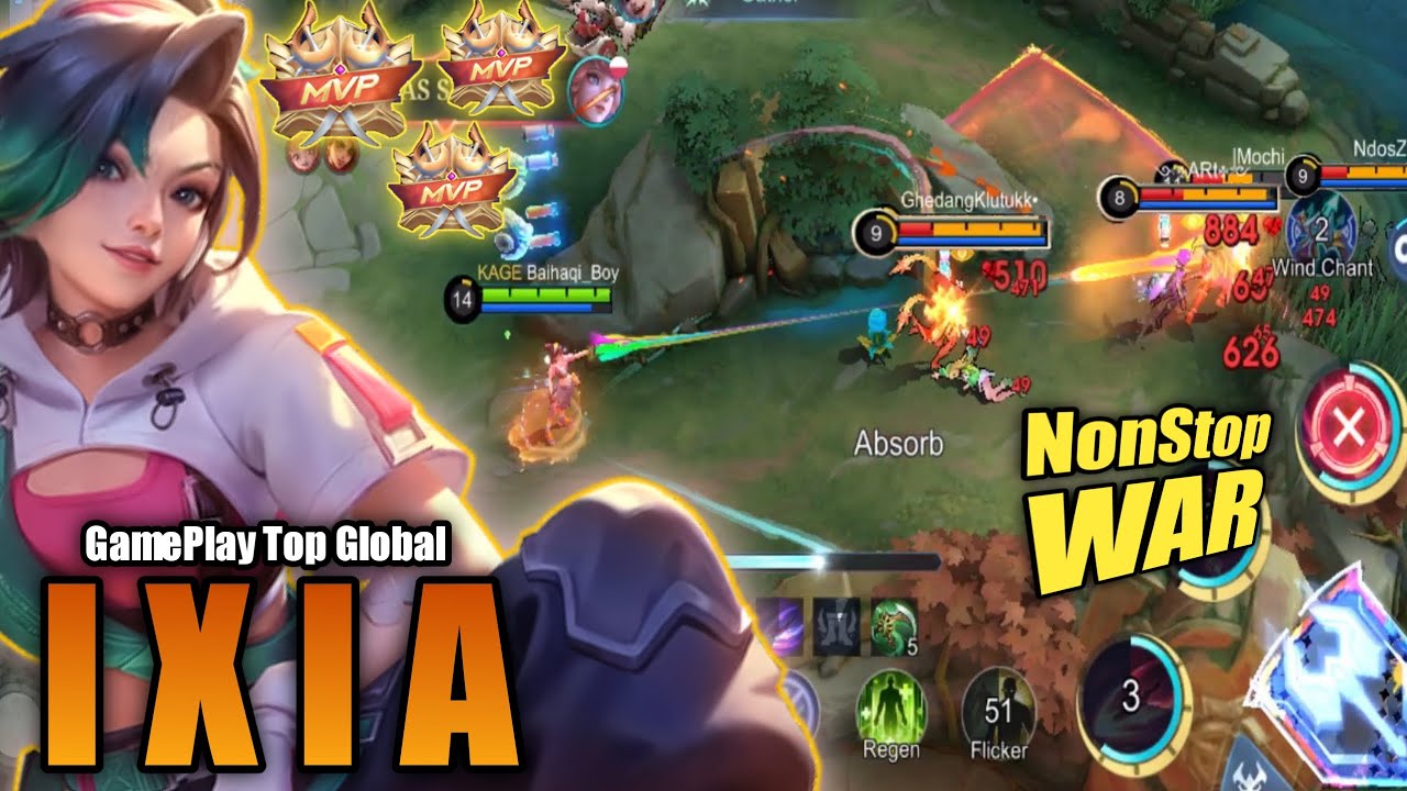 SOLO RANK IXIA GAMEPLAY!! Best OneShot Build Ixia || IXIA BEST BUILD ...