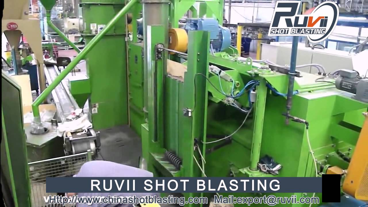 Continuous Type for Coil Springs Shot Peening Machine - YouTube
