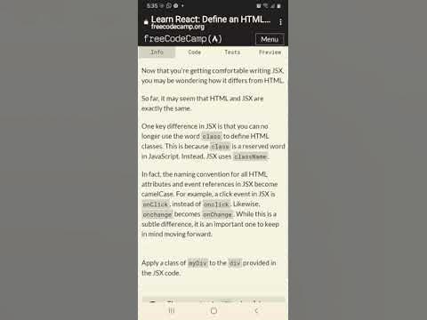Define an HTML Class In JSX - React freeCodeCamp #shorts #react #reactjs #jsx #howto - YouTube