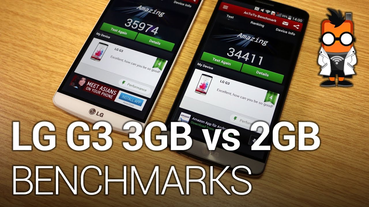 LG G3 Benchmarks - 3 GB vs 2 GB model - YouTube