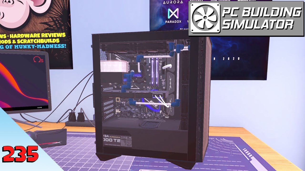 Super Clean Custom Water-Cooled Gaming PC!! PC Building Simulator ...