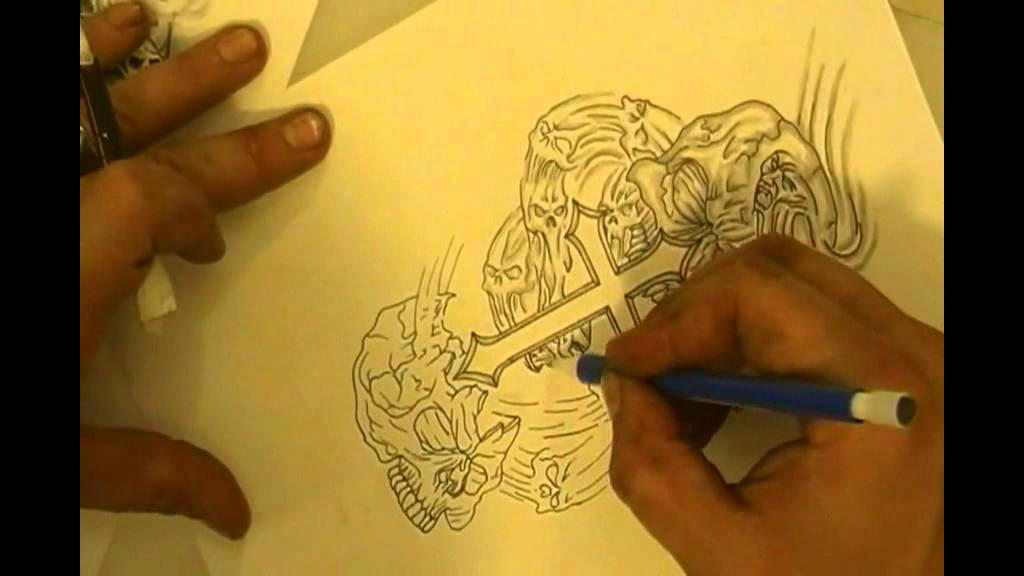 how to shade a drawing for tattoo - YouTube