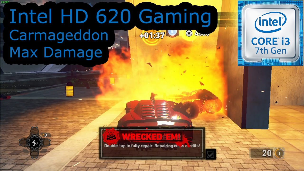 Intel HD 620 Gaming - Carmageddon: Max Damage - i3-7100U, i5-7200U, i7 ...