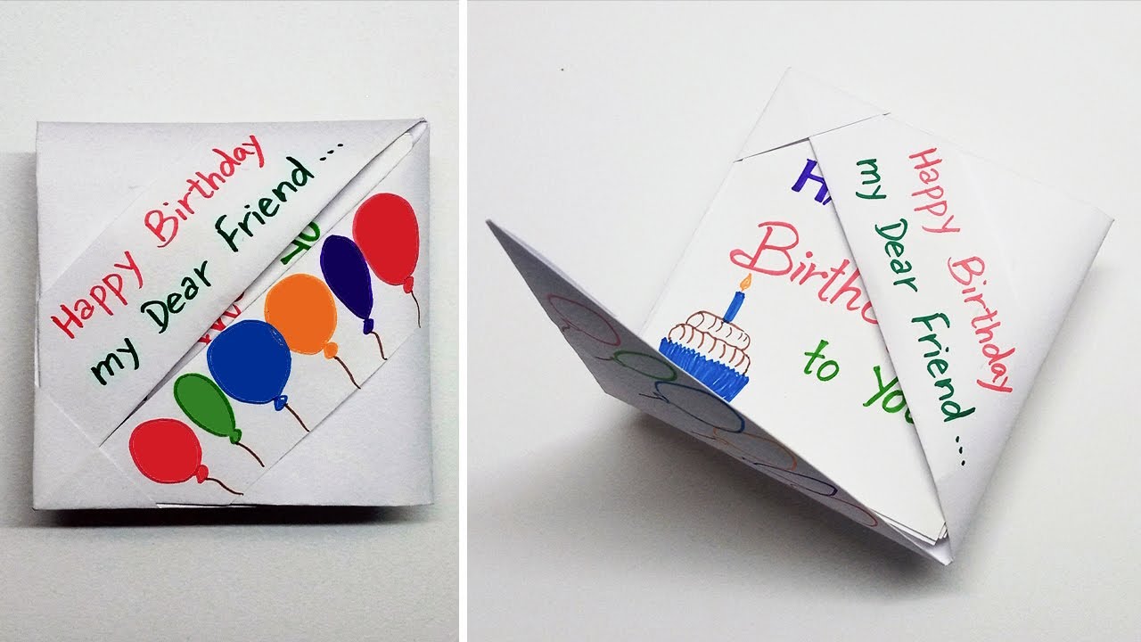 Birthday Card Making Ideas | Happy Birthday Card | Birthday Greeting ...