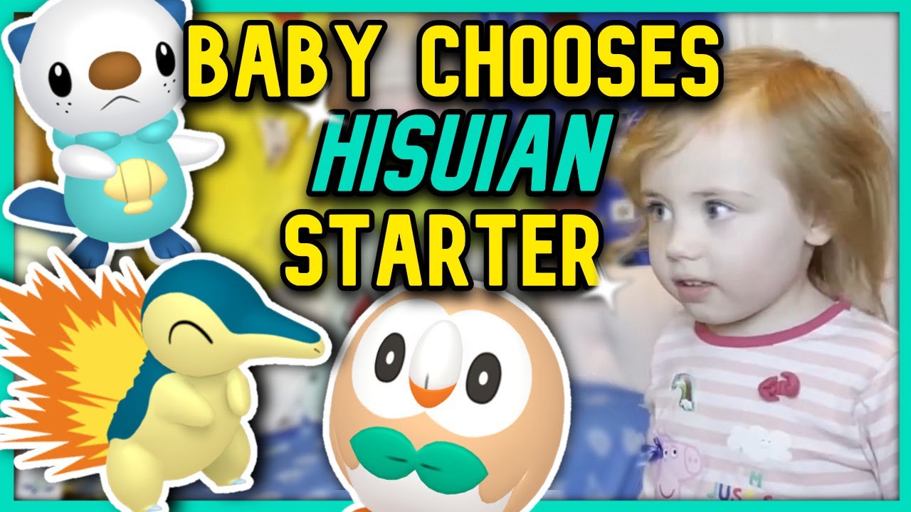 Baby chooses her HISUIAN STARTER! - YouTube