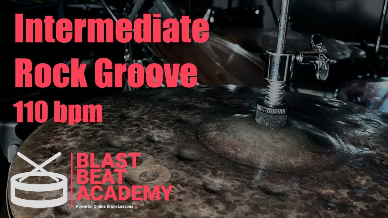 Intermediate Rock Groove | Drum Lesson - YouTube