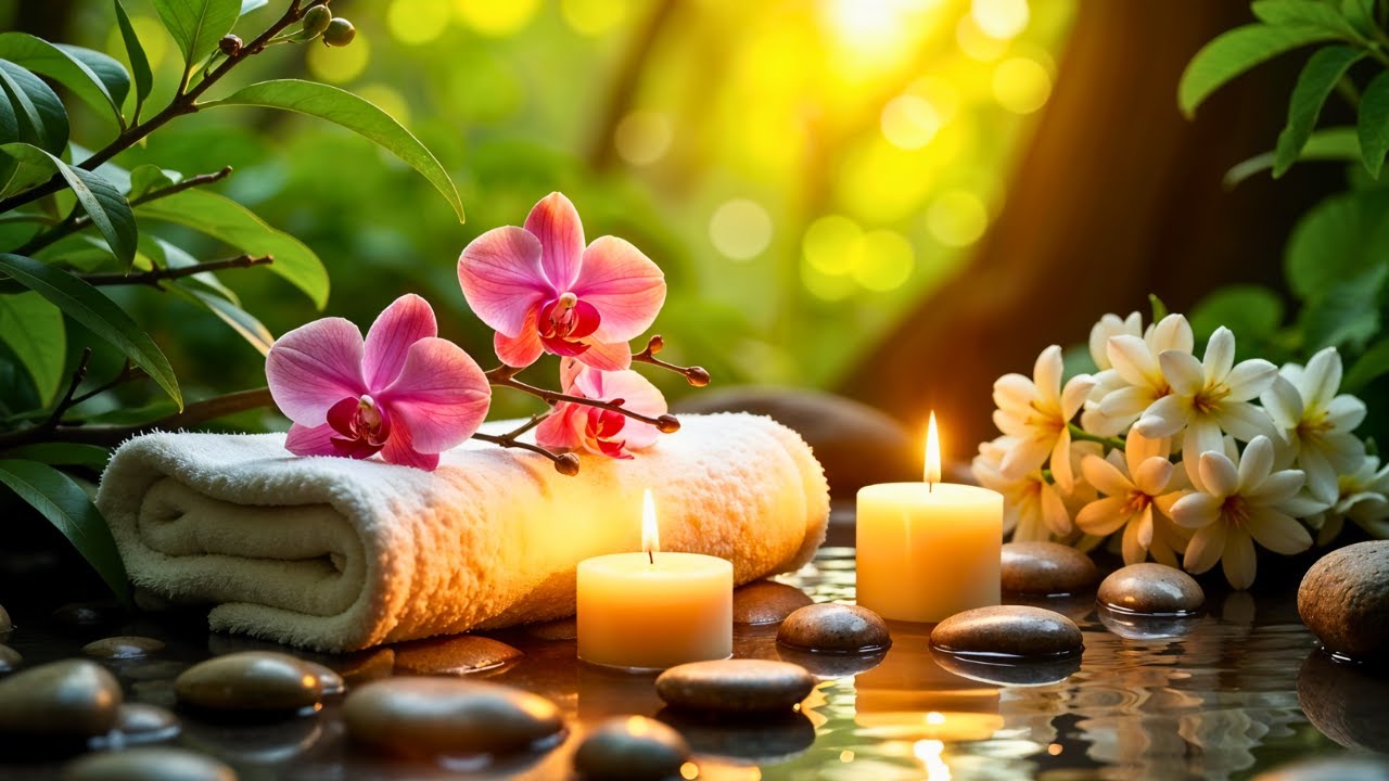 Healing Spa Piano 🎶 Water Sounds & Calming Melodies for Stress-Free ...