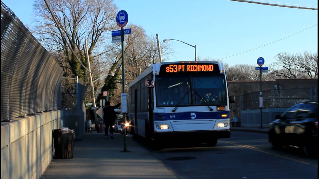 NYCTA Bus: Port Richmond Bound Orion 7 3G #7076 S53 at SIR Grasmere ...