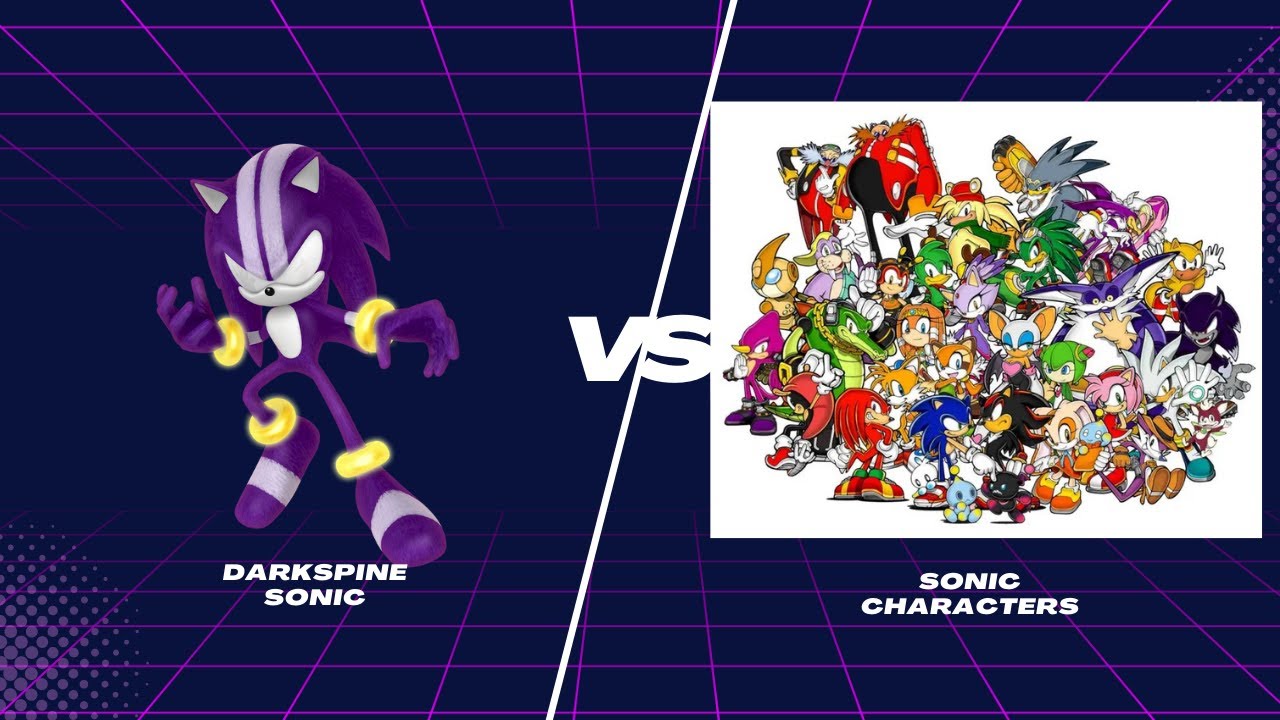 Darkspine sonic vs Sonic characters - YouTube