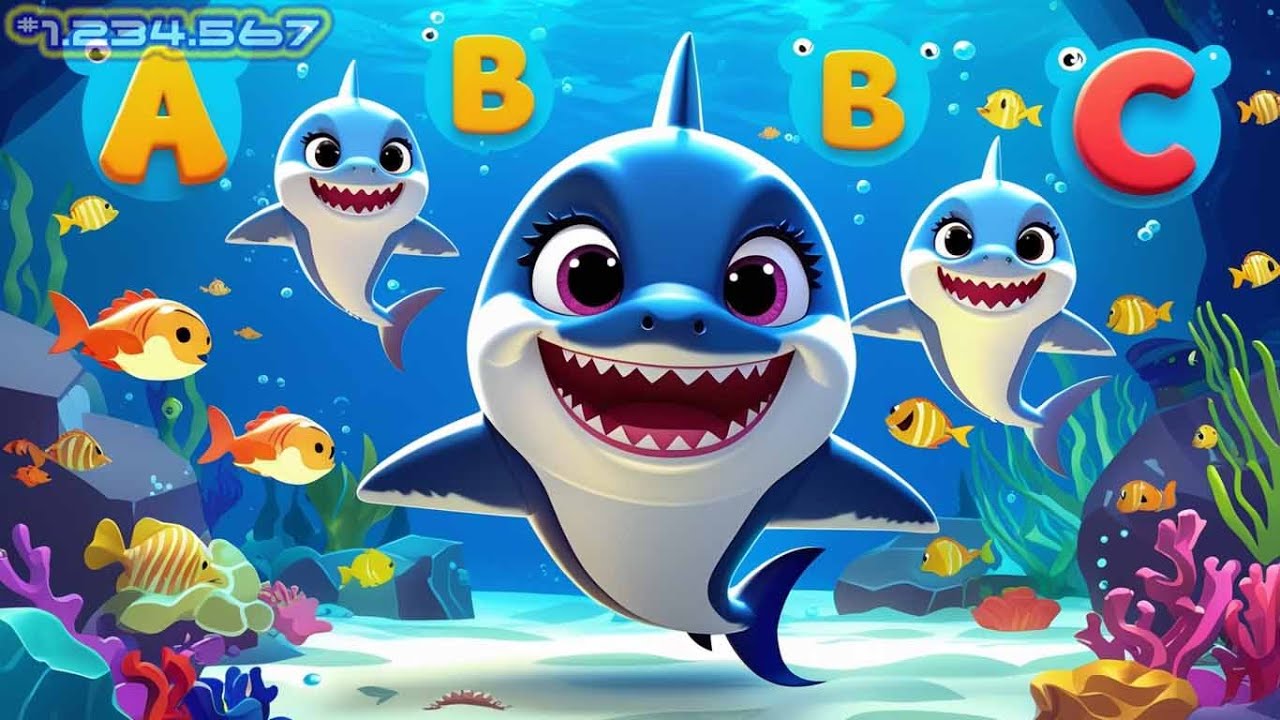 Baby Shark Learns Alphabet ABC | ABCD Song | Nursery Rhymes | Phonics ...