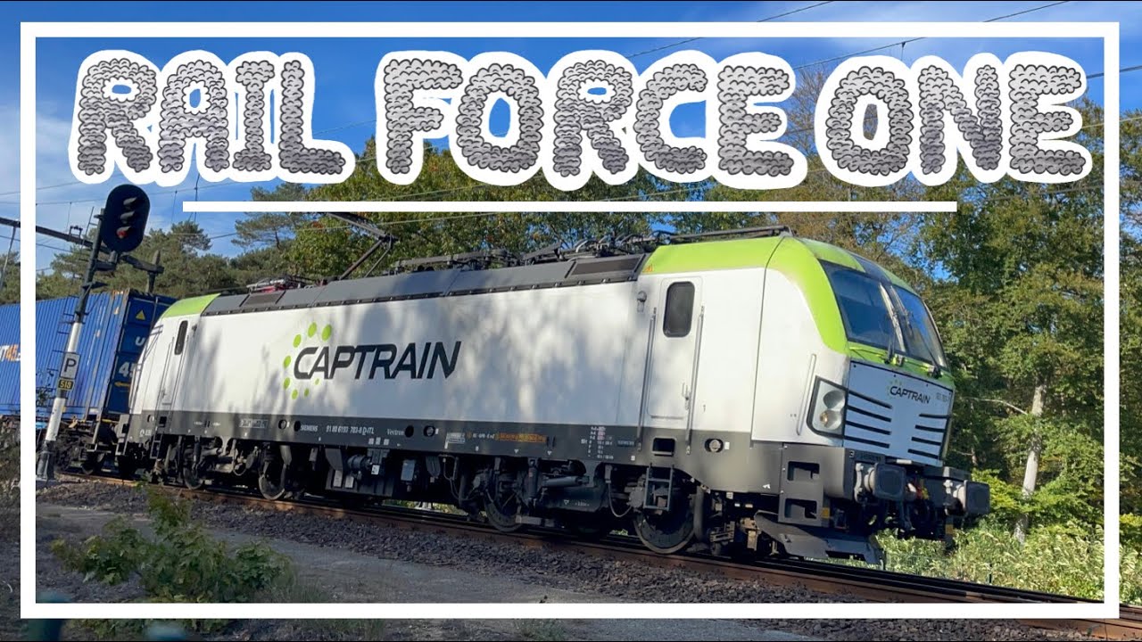 Rail Force One passes by with Captrain Vectron 193 783 | Train Clip [12 ...