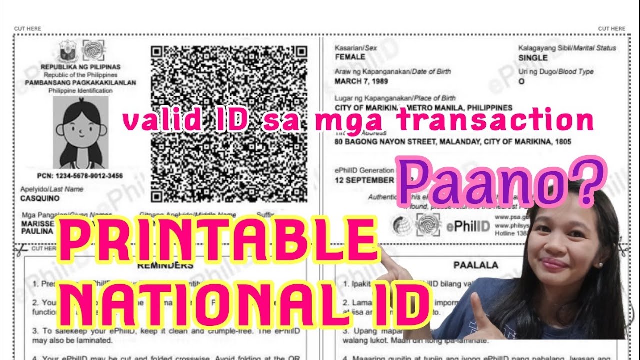 PAANO MAG PAPRINT NG NATIONAL ID?#nationalidcard #nationalid - YouTube