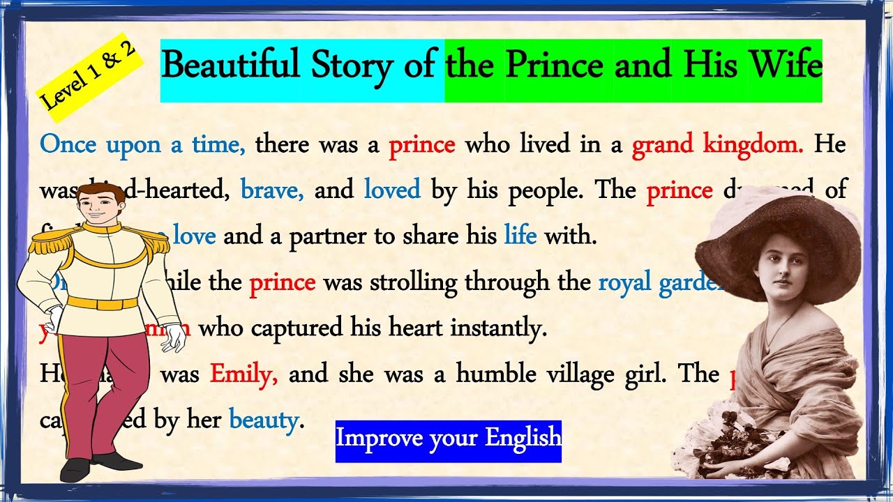 🔥 Beatiful Short Story of the Prince and His Wife | Level 1 & 2 | Enjoy ...