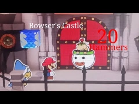 Paper Mario: The Origami King: Bowser's Castle - 20x Hammers - YouTube